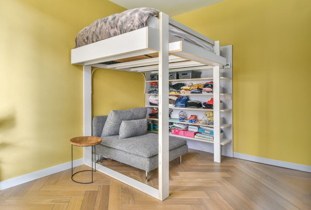 DIY design double loft bed 'AnaXL' furniture plan